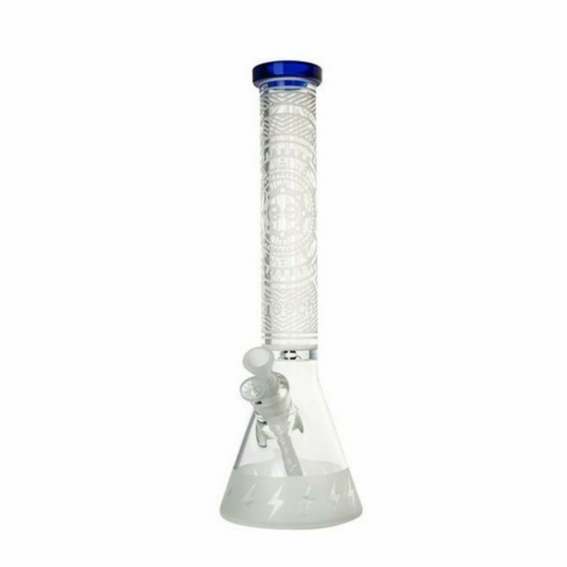 16" Cheech Glass Sand Blasted Gear Beaker Water Pipe [CH-145]